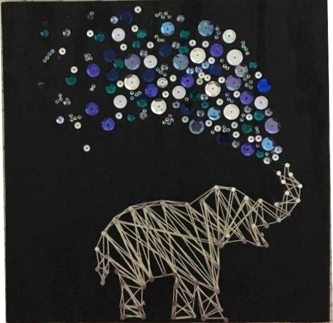 Elephant String Art - Etsy