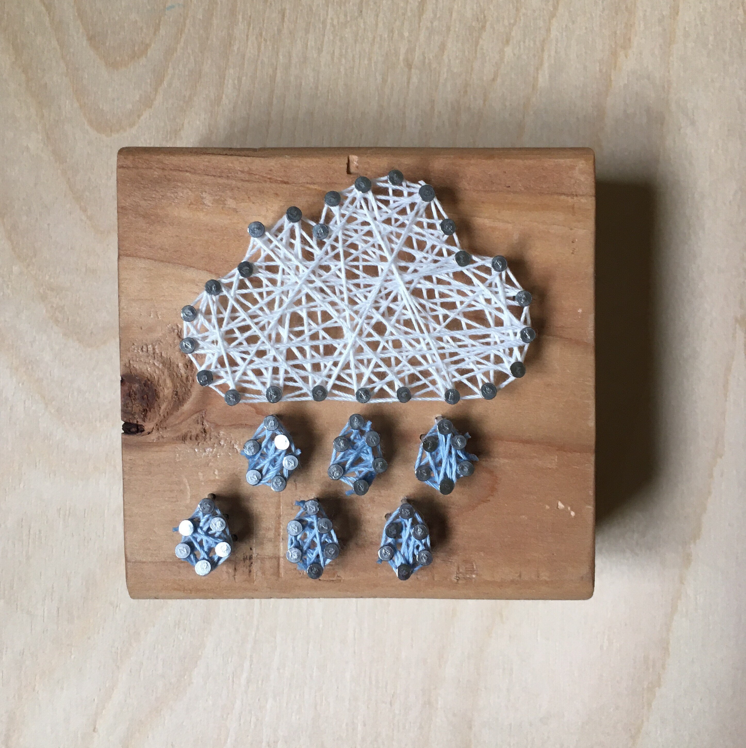 Rain Cloud String Art - Etsy