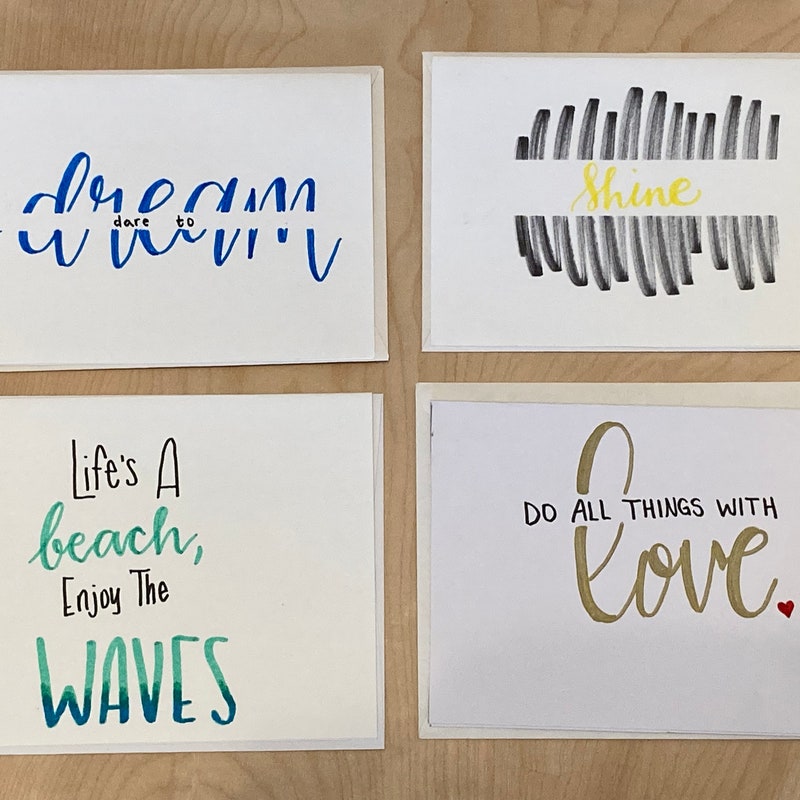 Hand Lettered Card - Etsy