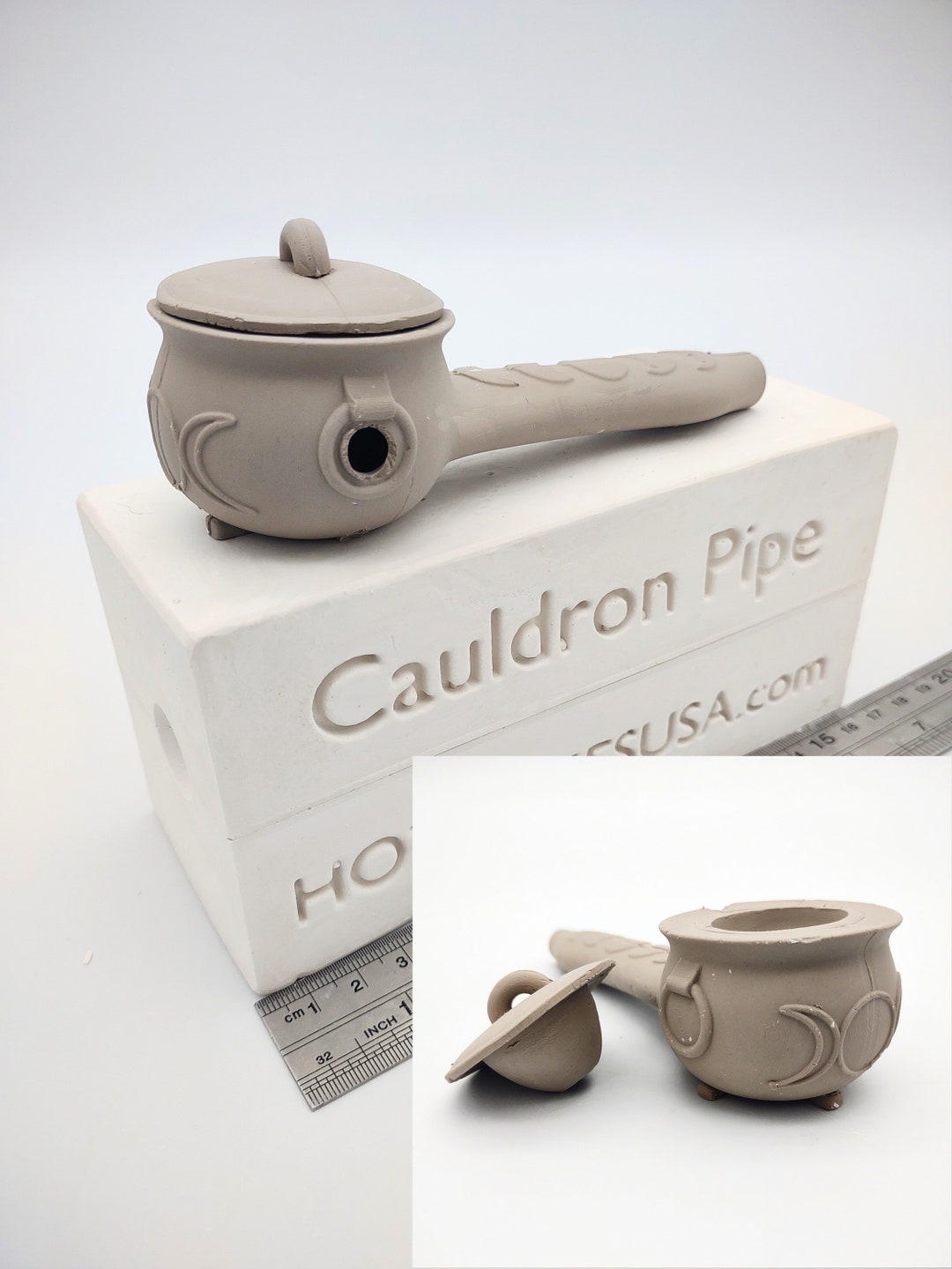 Moon Phases Cauldron Pipe Mold Slip Casting Plaster Mold - Etsy