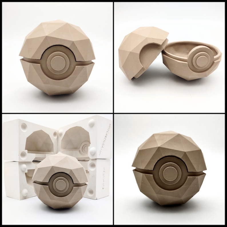 Hexagonal Ball Stash Jar Mold Ceramic Plaster Slip Casting Moulds - Etsy