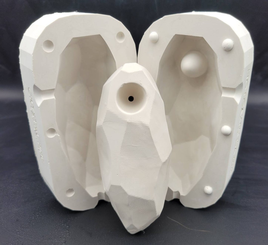 Oval Crystal Plaster Slip Mold Pipe - Etsy