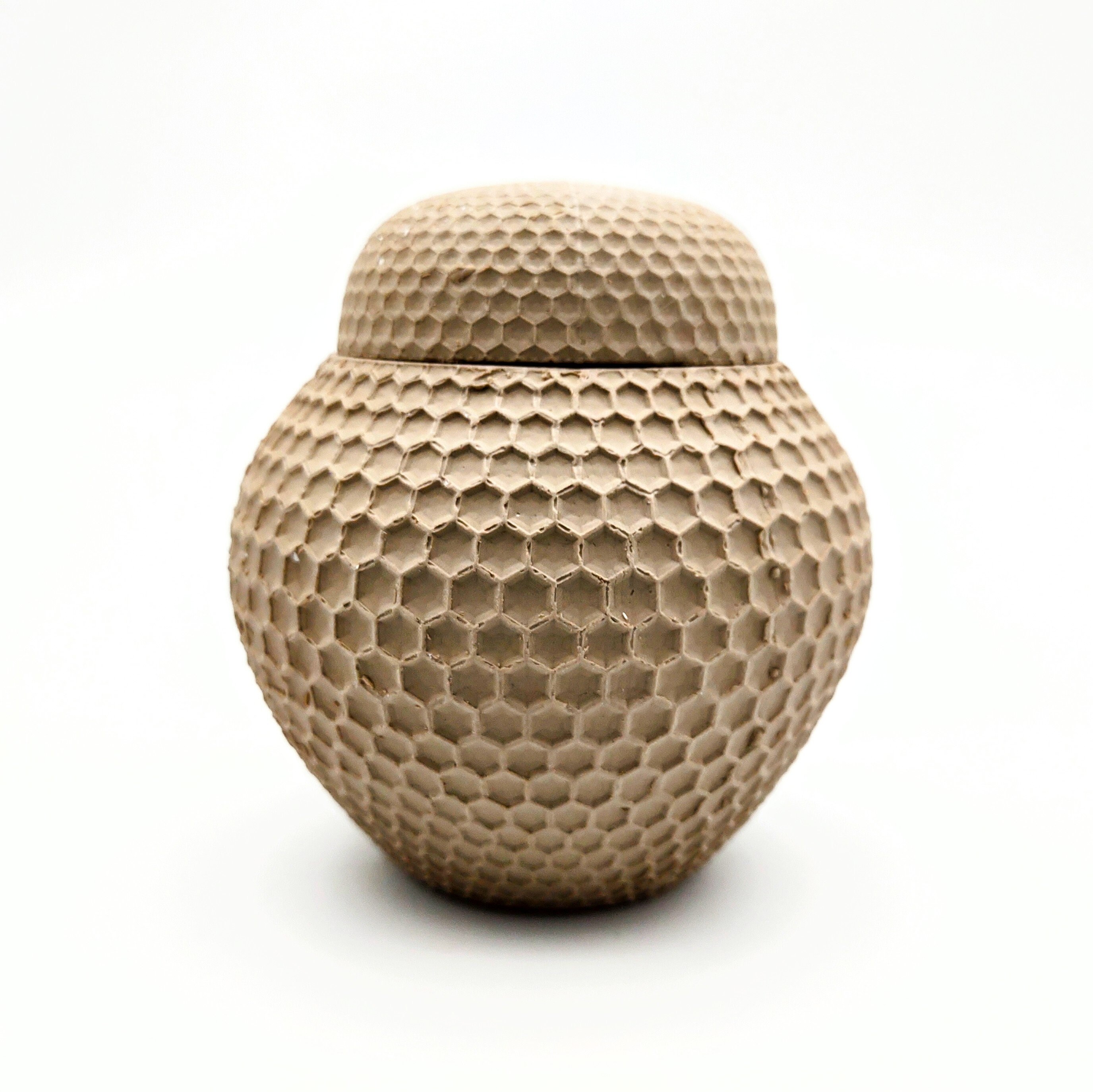 3.5" Honeycomb Hexagonal Beehive Stash Jar Mold Slip Casting Plaster ...