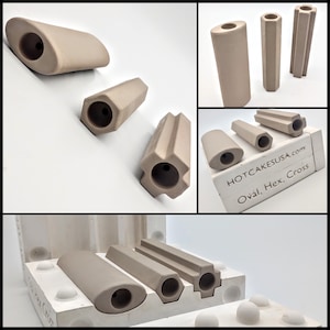 Hex Oval Cross Shapes Chillum Pipes Mold Ceramic Slip Casting Plaster ...