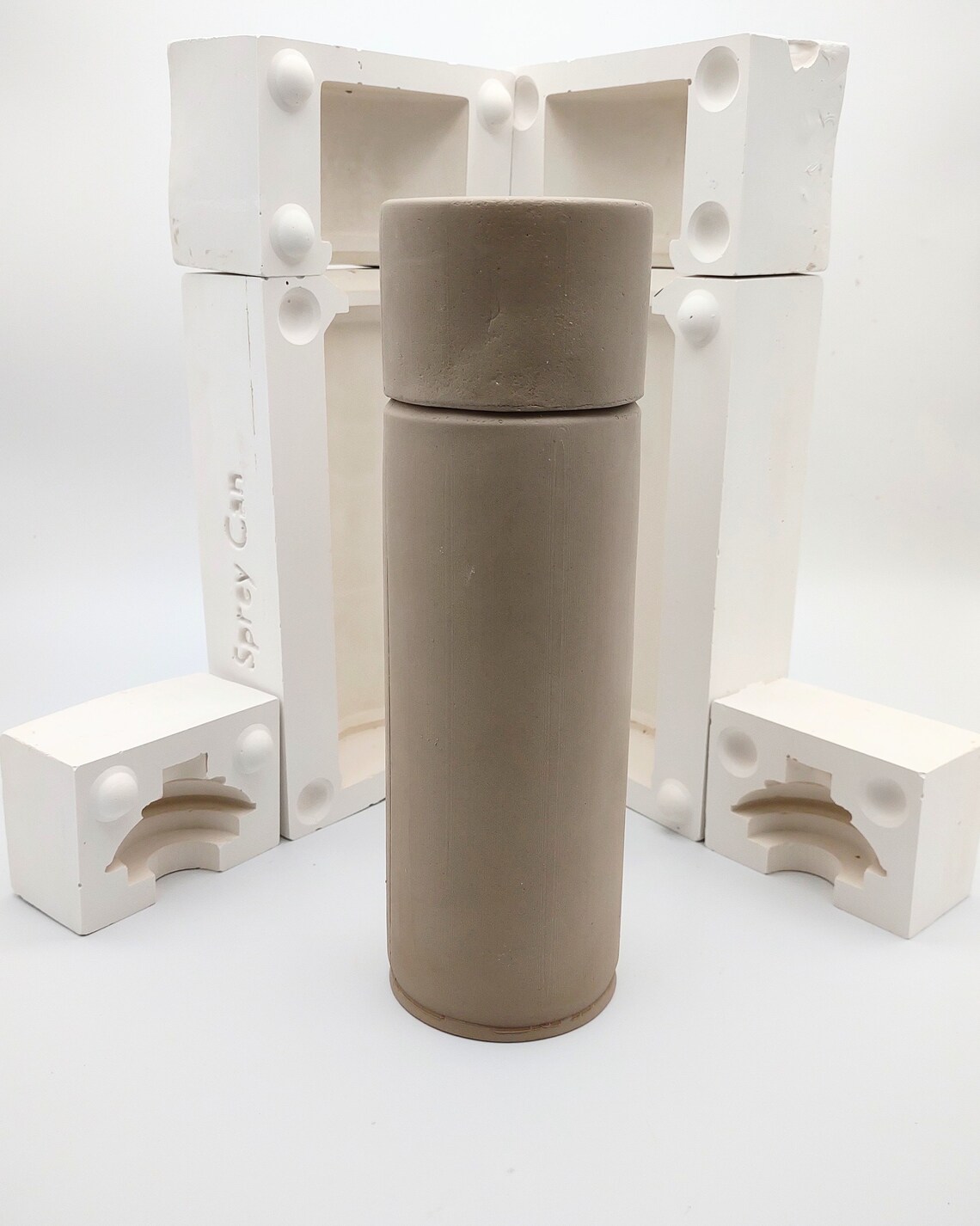 Spray Paint Cans Stash Jar Mold Ceramic Slip Casting Plaster Moulds ...