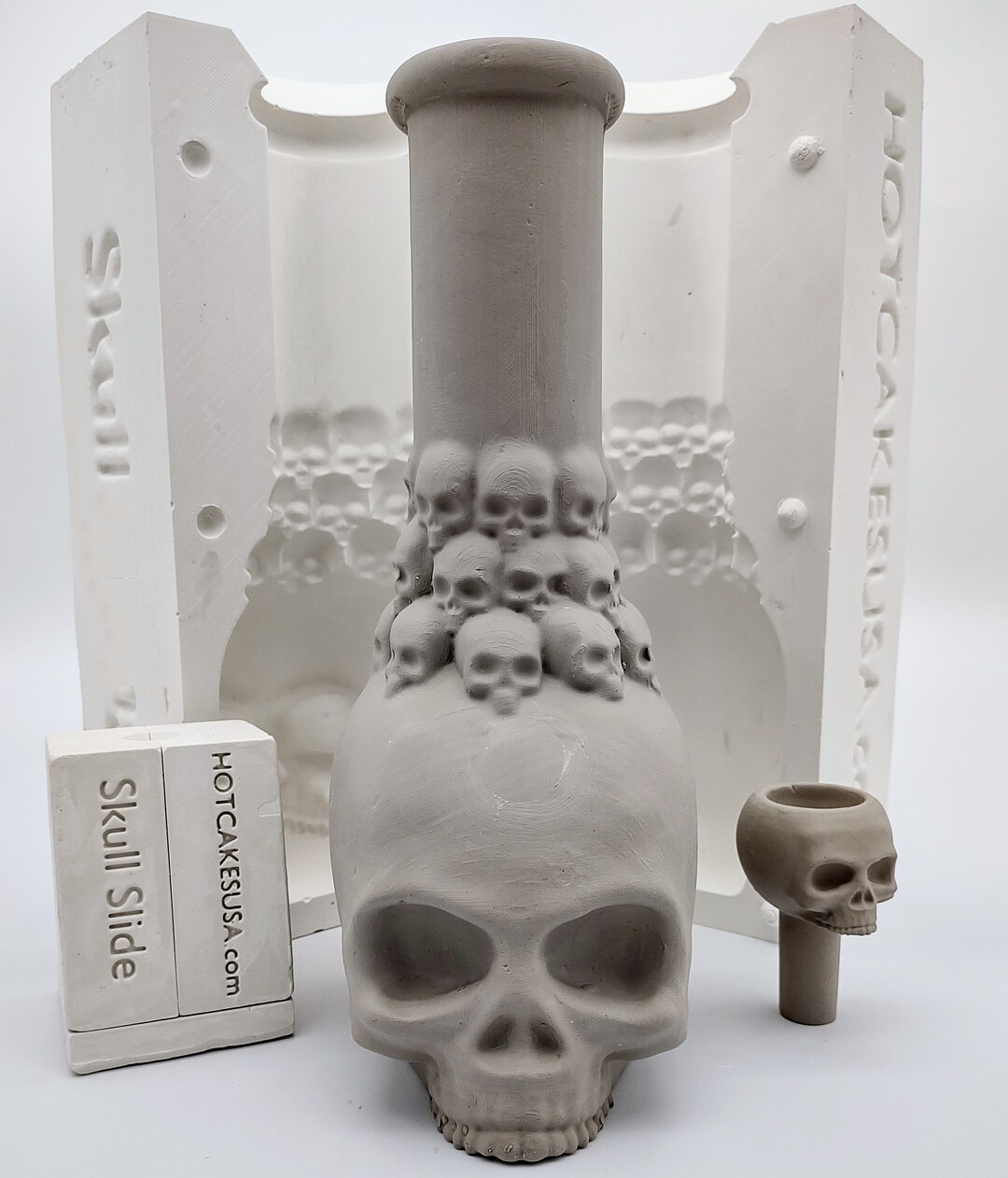 Skull Vase Ceramic Slip Casting Plaster Mold Combo - Etsy