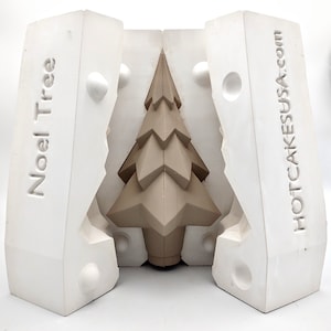 9" Modern Noel Tree Mold Ceramic Slip Casting Plaster Moulds Stand ...