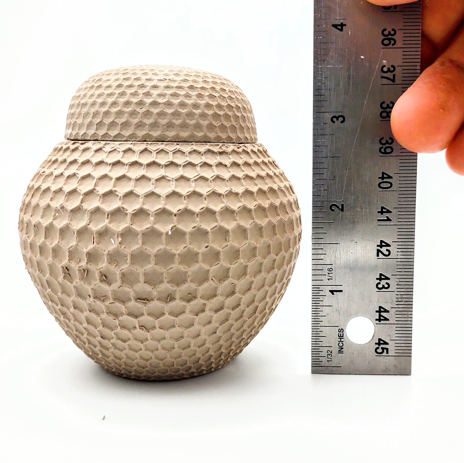 3.5" Honeycomb Hexagonal Beehive Stash Jar Mold Slip Casting Plaster ...