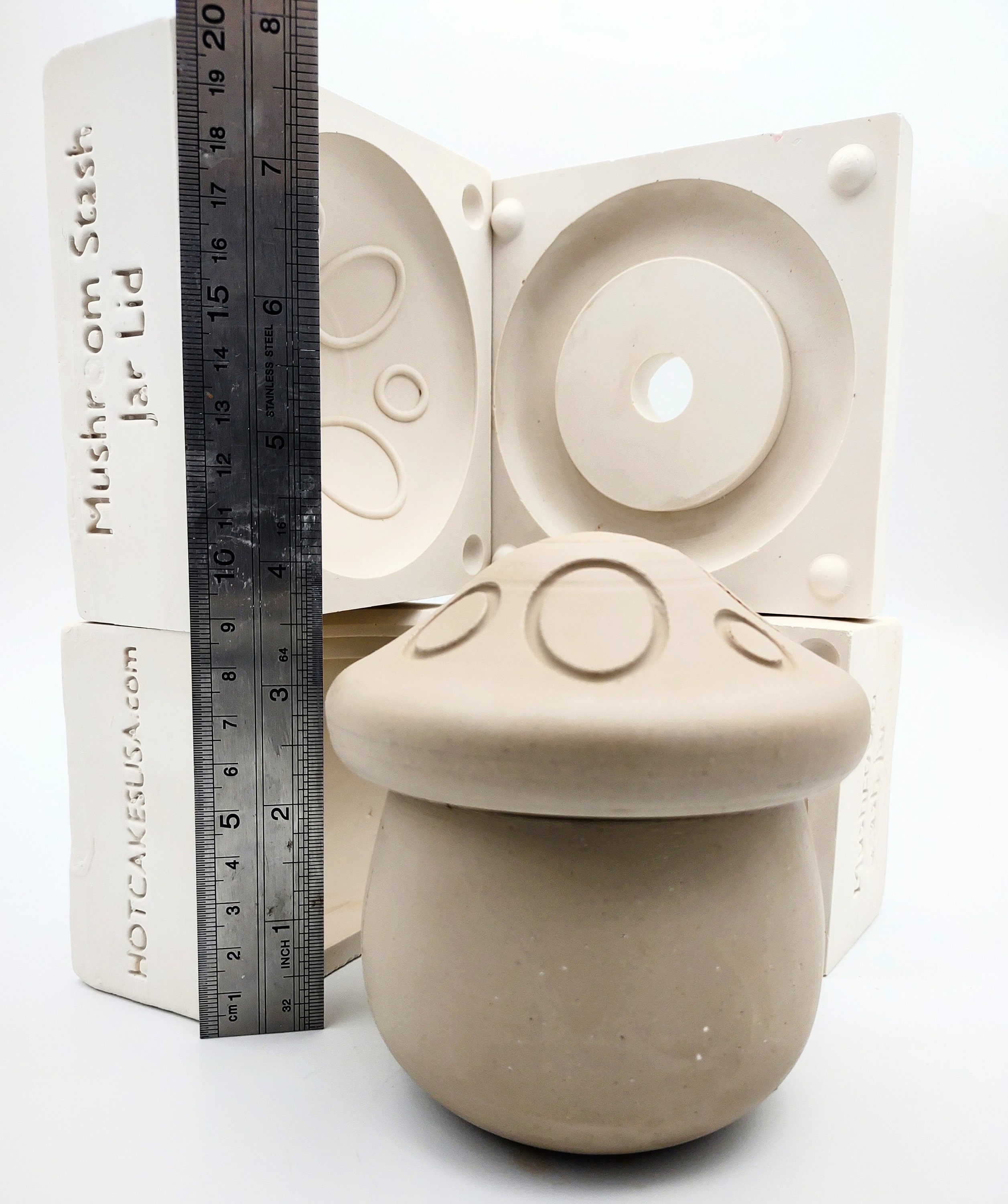 Mushroom Top Stash Jar Mold Ceramic Plaster Slip Casting Molds - Etsy