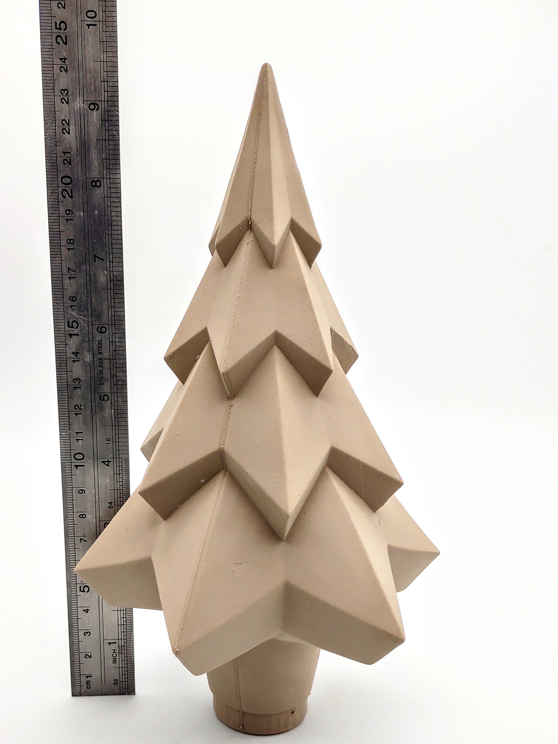 9" Modern Noel Tree Mold Ceramic Slip Casting Plaster Moulds Stand ...