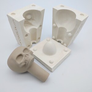 Skull Vase Ceramic Slip Casting Plaster Mold Combo - Etsy
