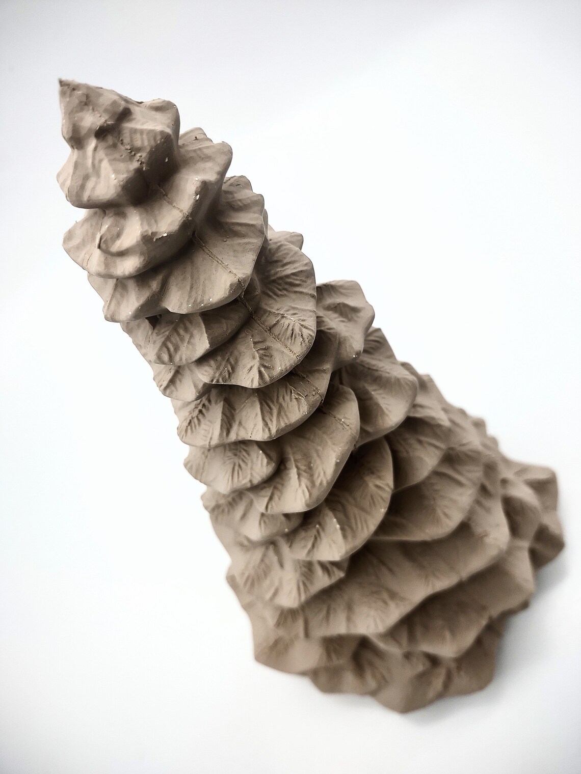 9" Pine Tree Mold Ceramic Slip Casting Plaster Moulds Stand-alone Decor ...