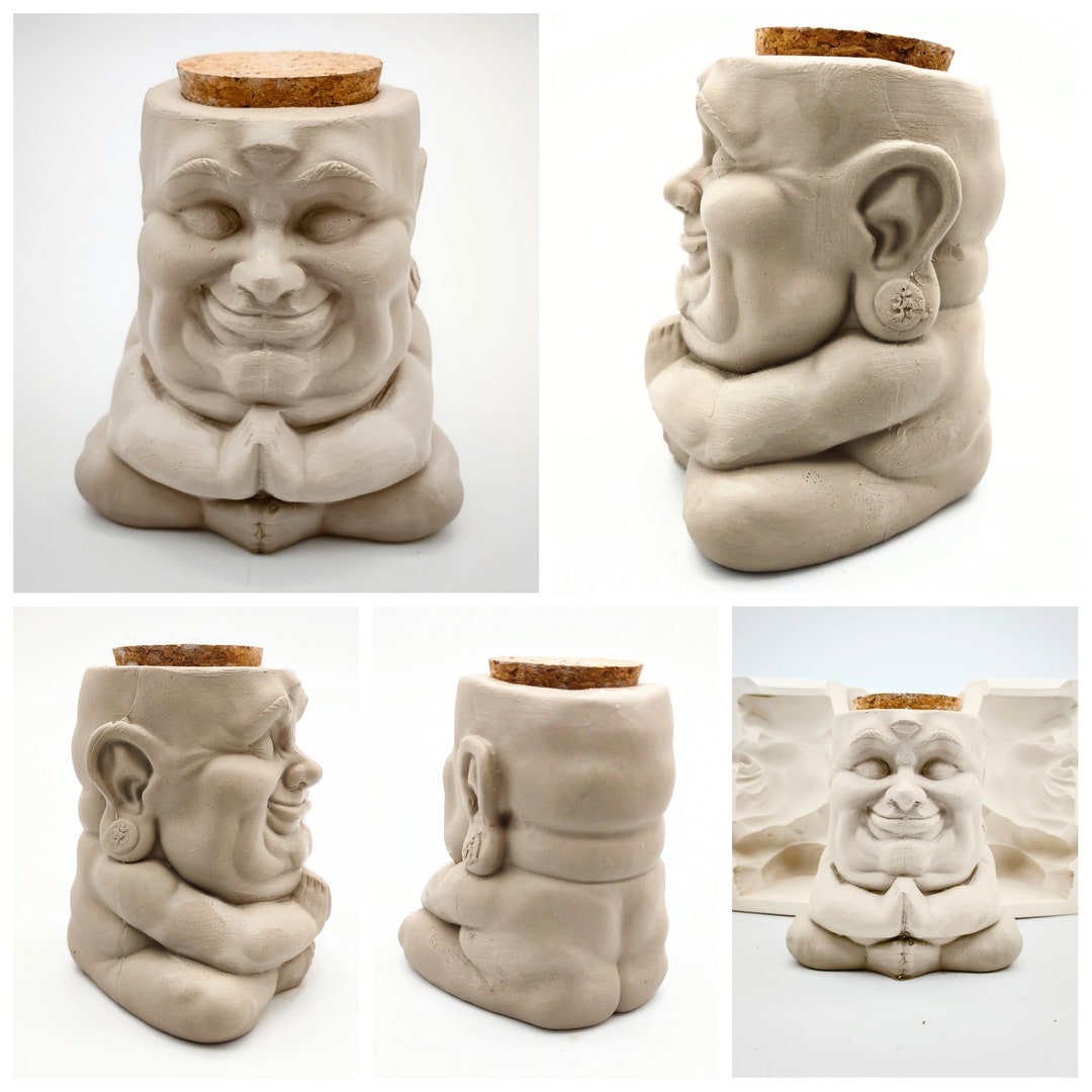 Buddha Stash Jar Mold Slip Casting Plaster Mold - Etsy