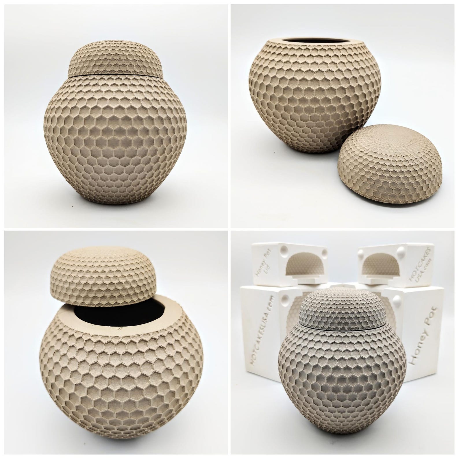 Honeycomb Jar Honey Pot 20oz Plaster Mold Ceramic Slip Casting - Etsy