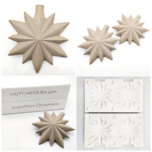 4" Snowflake Ornaments Ceramic Slip Casting Plaster Mold - Etsy
