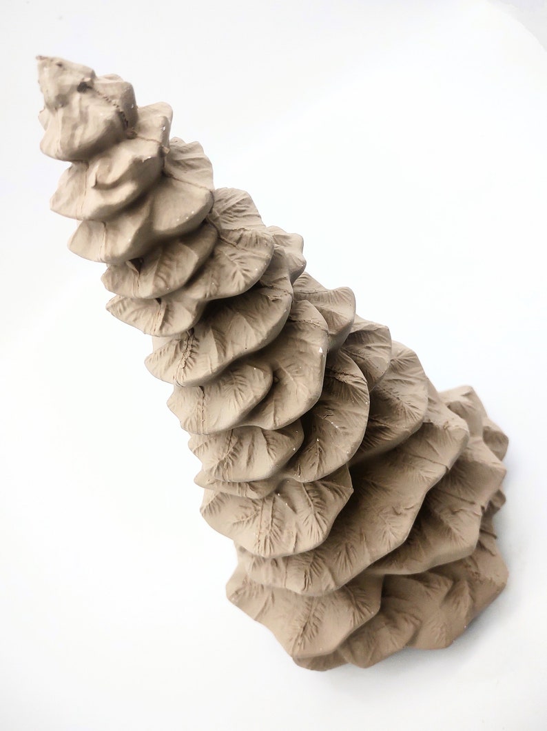 9" Pine Tree Mold Ceramic Slip Casting Plaster Moulds Stand-alone Decor ...
