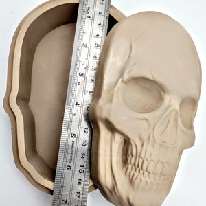 Skull Head Face Trinket Box Container Holder Ceramic Slip Casting ...
