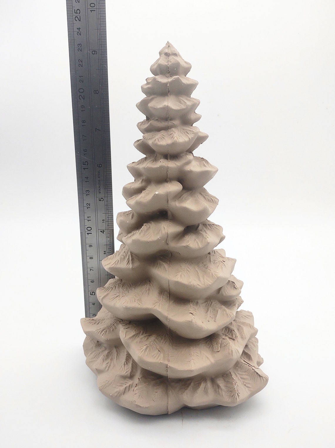 9" Pine Tree Mold Ceramic Slip Casting Plaster Moulds Stand-alone Decor ...