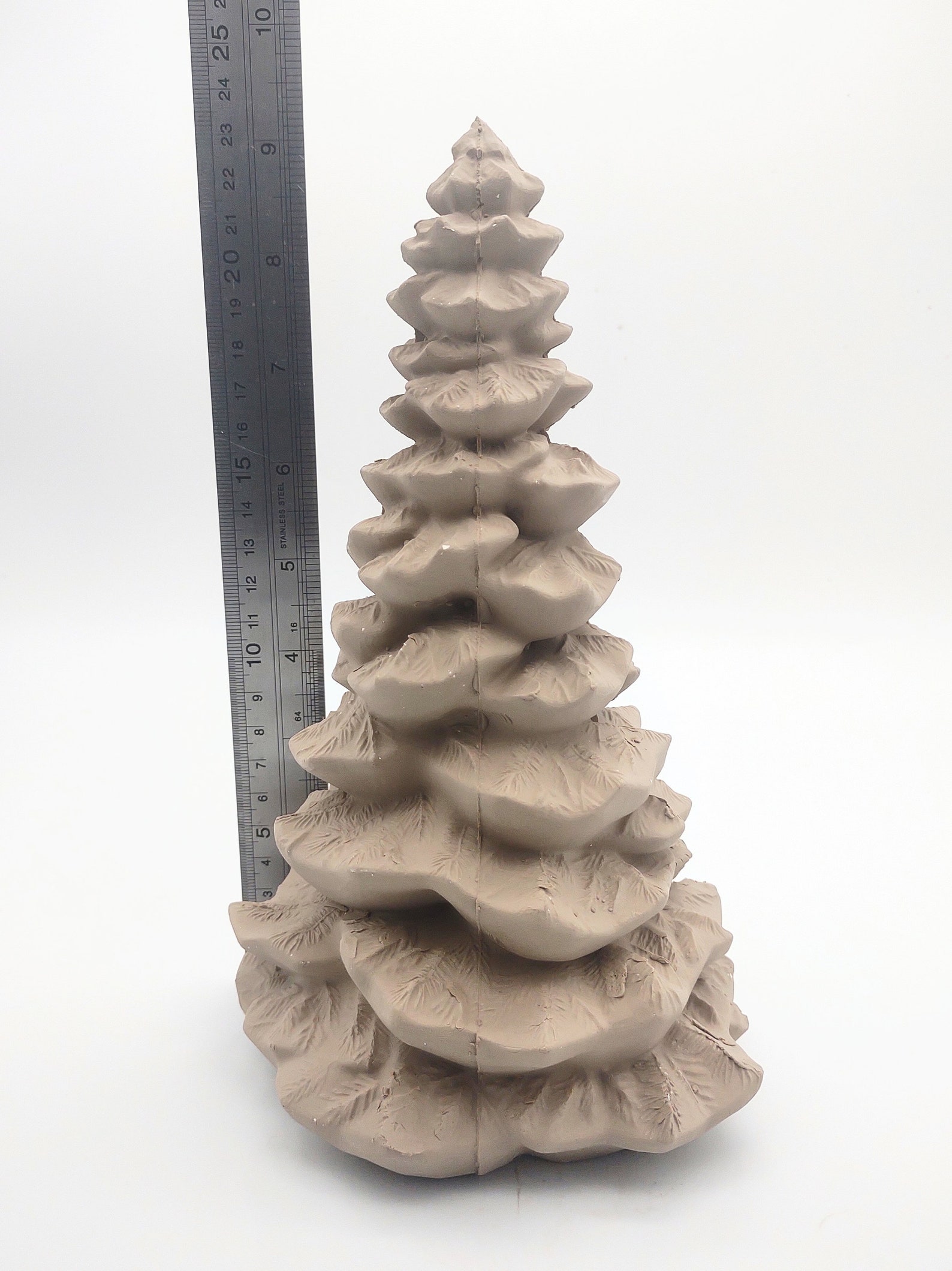 9" Pine Tree Mold Ceramic Slip Casting Plaster Moulds Stand-alone Decor ...