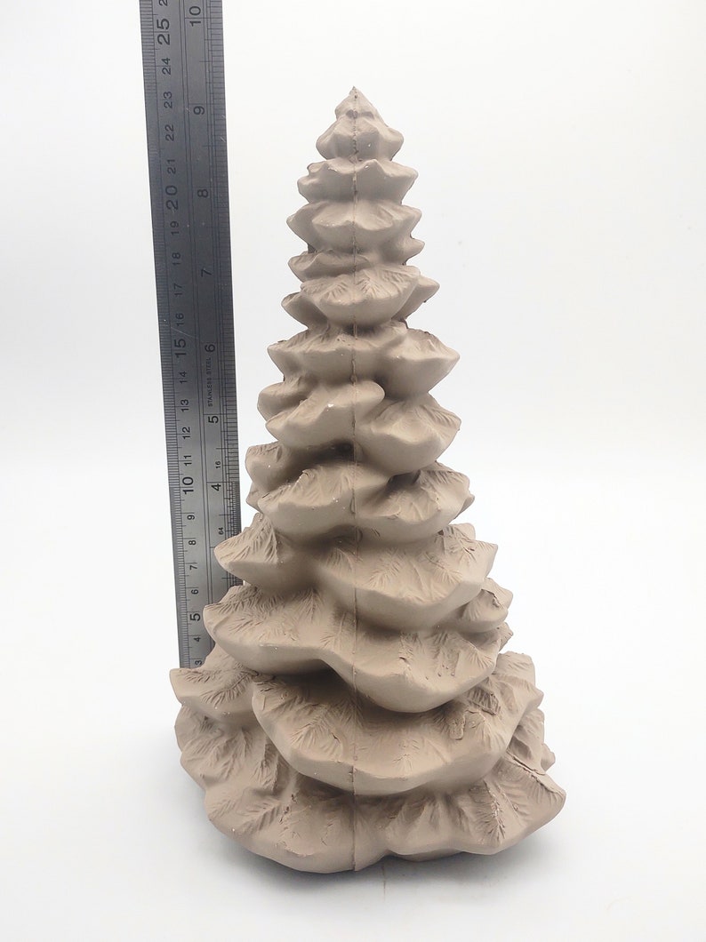 9" Pine Tree Mold Ceramic Slip Casting Plaster Moulds Stand-alone Decor ...