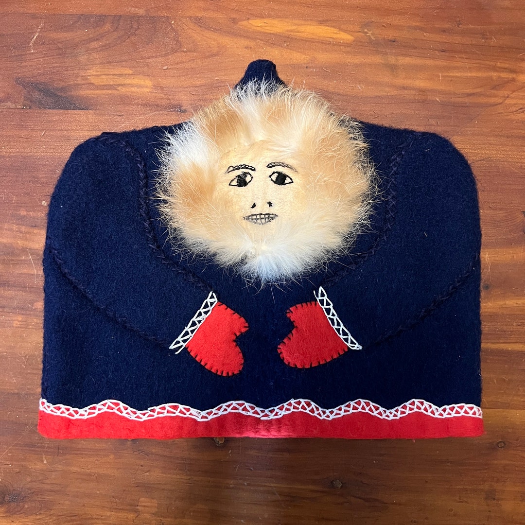 Inuit Made Tea Cozy Arviat Nunavut Felt Embroidered Baffle Sewn With ...