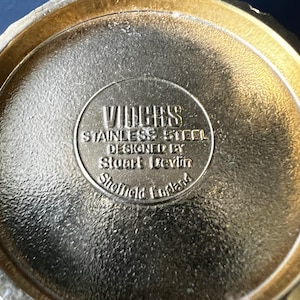 Stuart Devlin Design Viners Stainless Steel and Gold Cups Tumblers ...