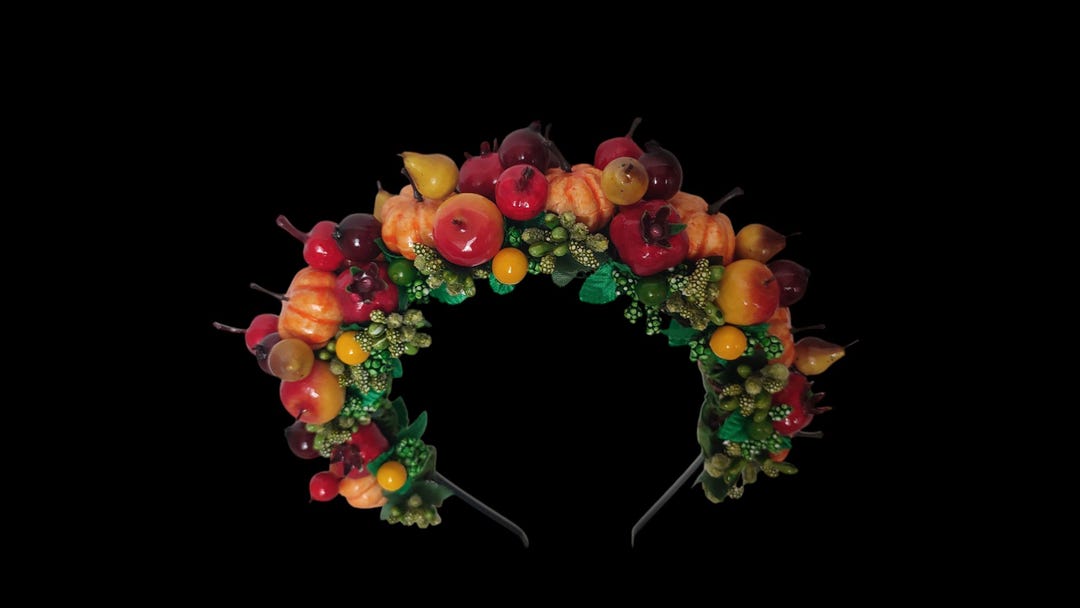 Fruit Crown,fruit Headpice,woodland Crown,festival Headdress,demeter ...
