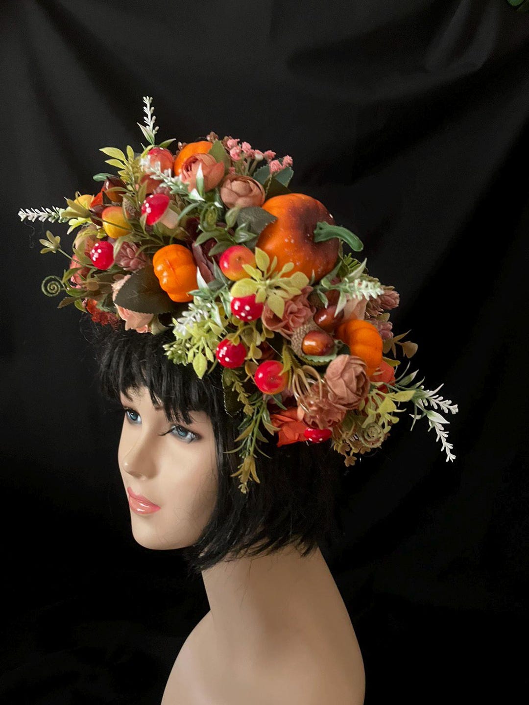 Fall Flower Crown: Harvest Festival Headdress, Autumn Headdress ...
