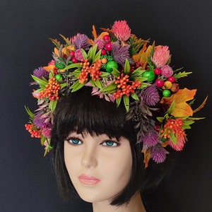 Autumn Flower Crown Fruit Headpiece Fruit Tiara Fruit Crown Festival ...