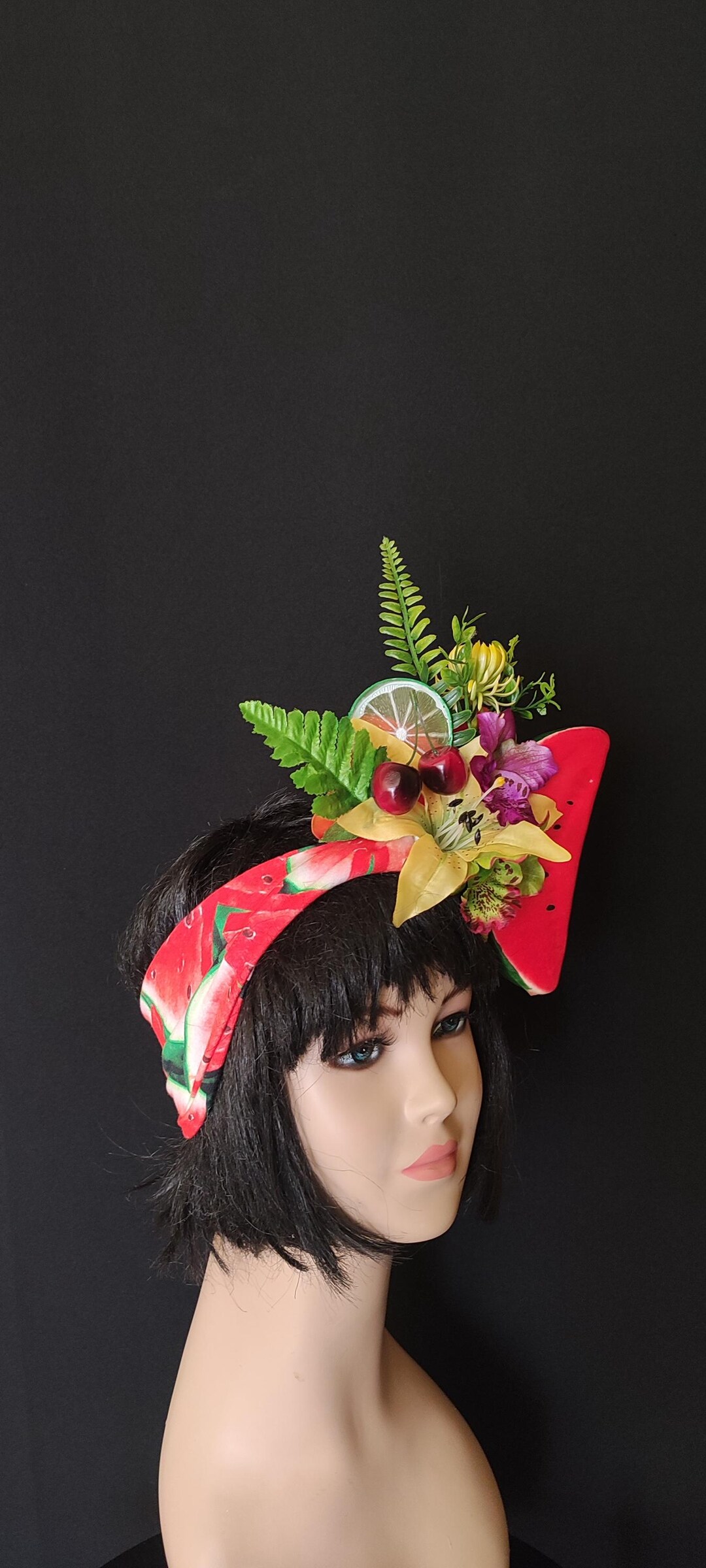 Fake Watermelon Headband Fruit Headpiece Halloween Costume for Women ...