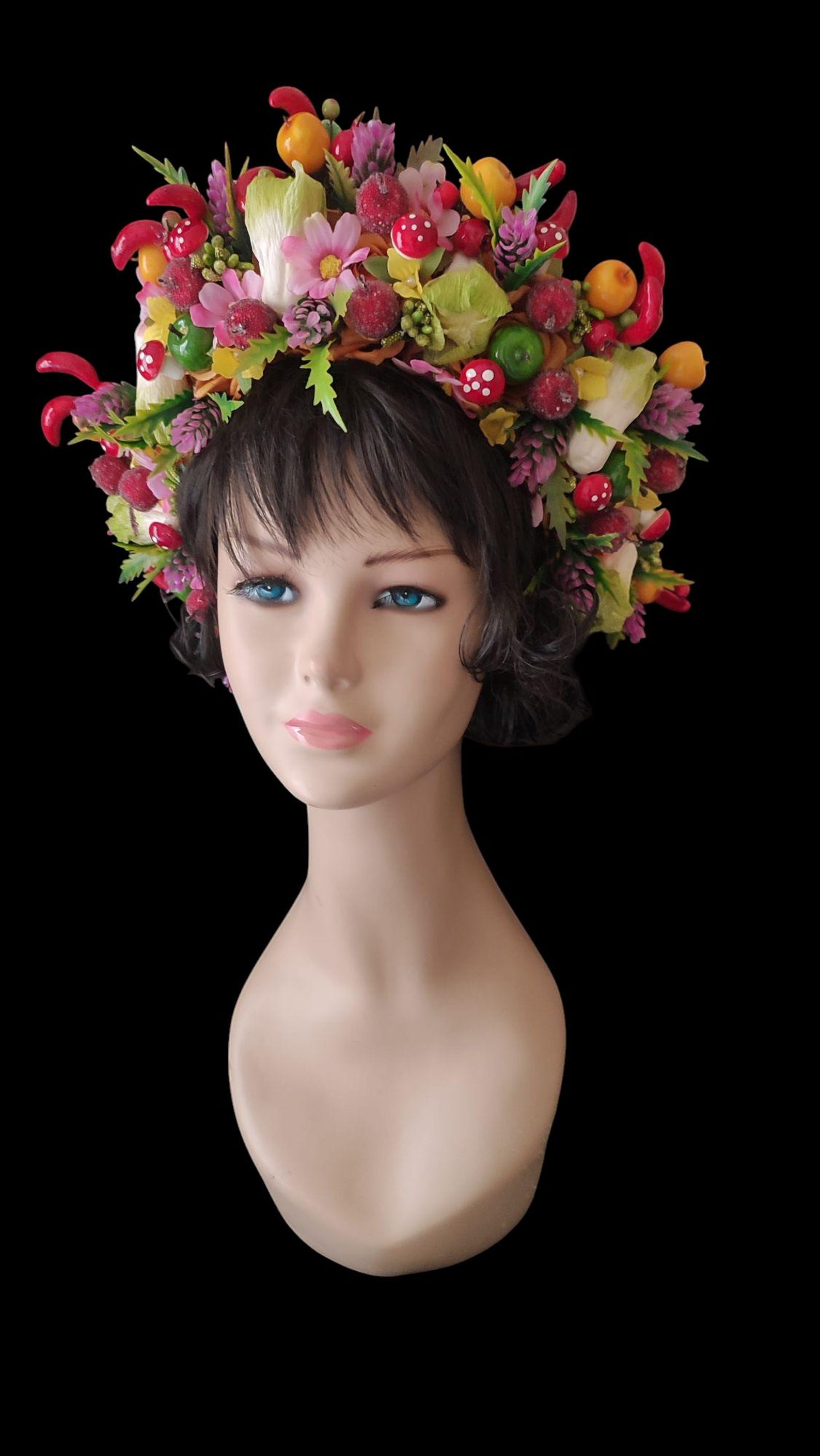 Autumn Flower Crown Fruit Headpiece Fruit Tiara Fruit Crown Festival ...