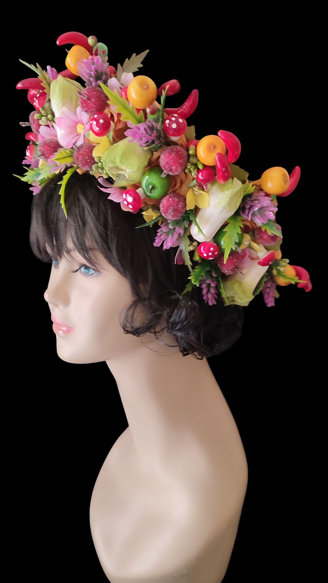 Autumn Flower Crown Fruit Headpiece Fruit Tiara Fruit Crown Festival ...