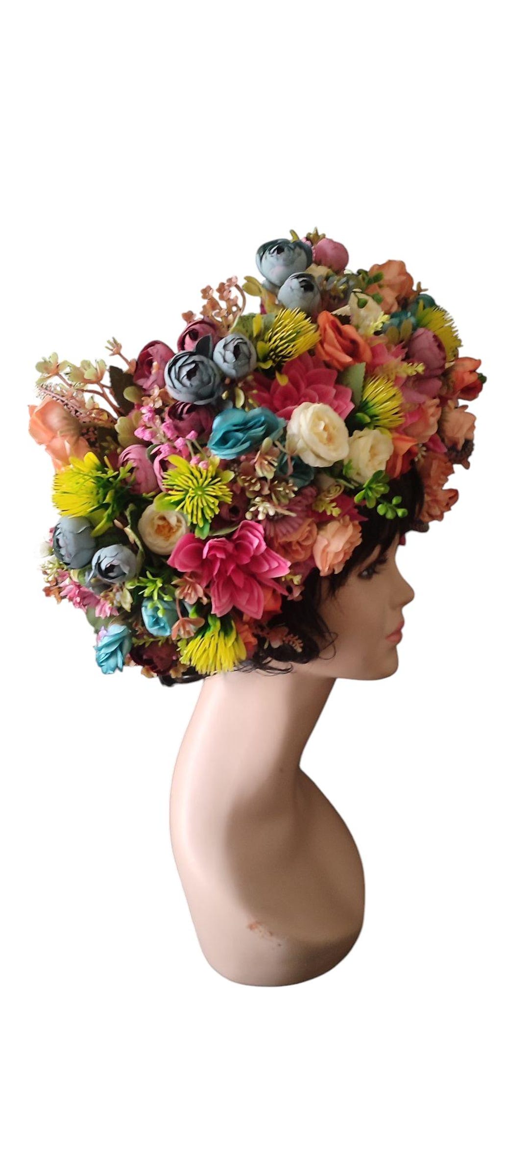 Extra Large Wedding Flower Crown Big Bridal Floral Headpiece Spring ...