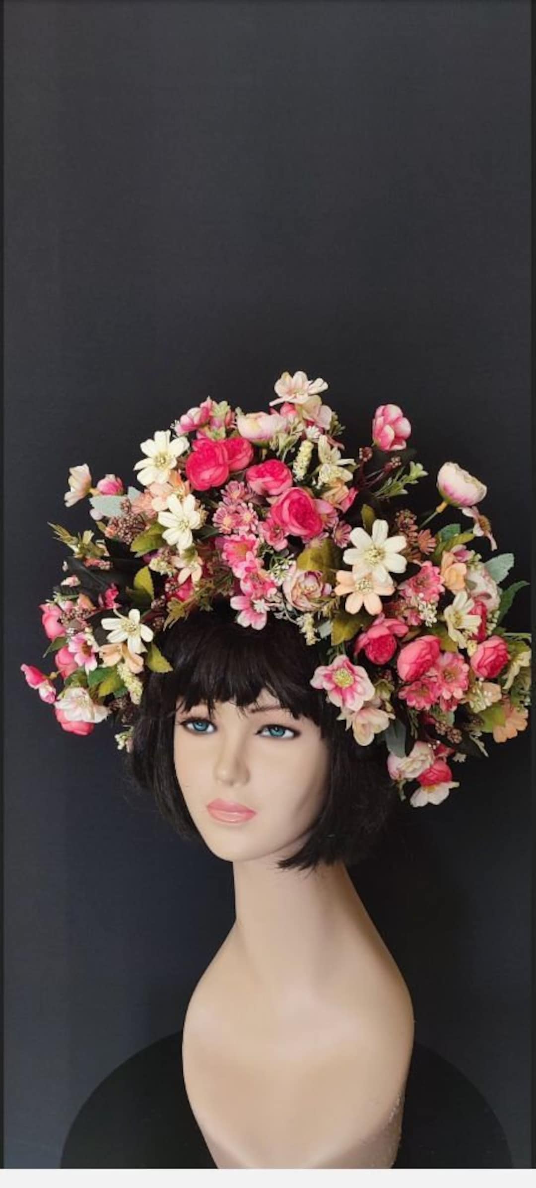 Extra Large Flower Crown Spring Flower Crown Maternity Floral Headpiece ...