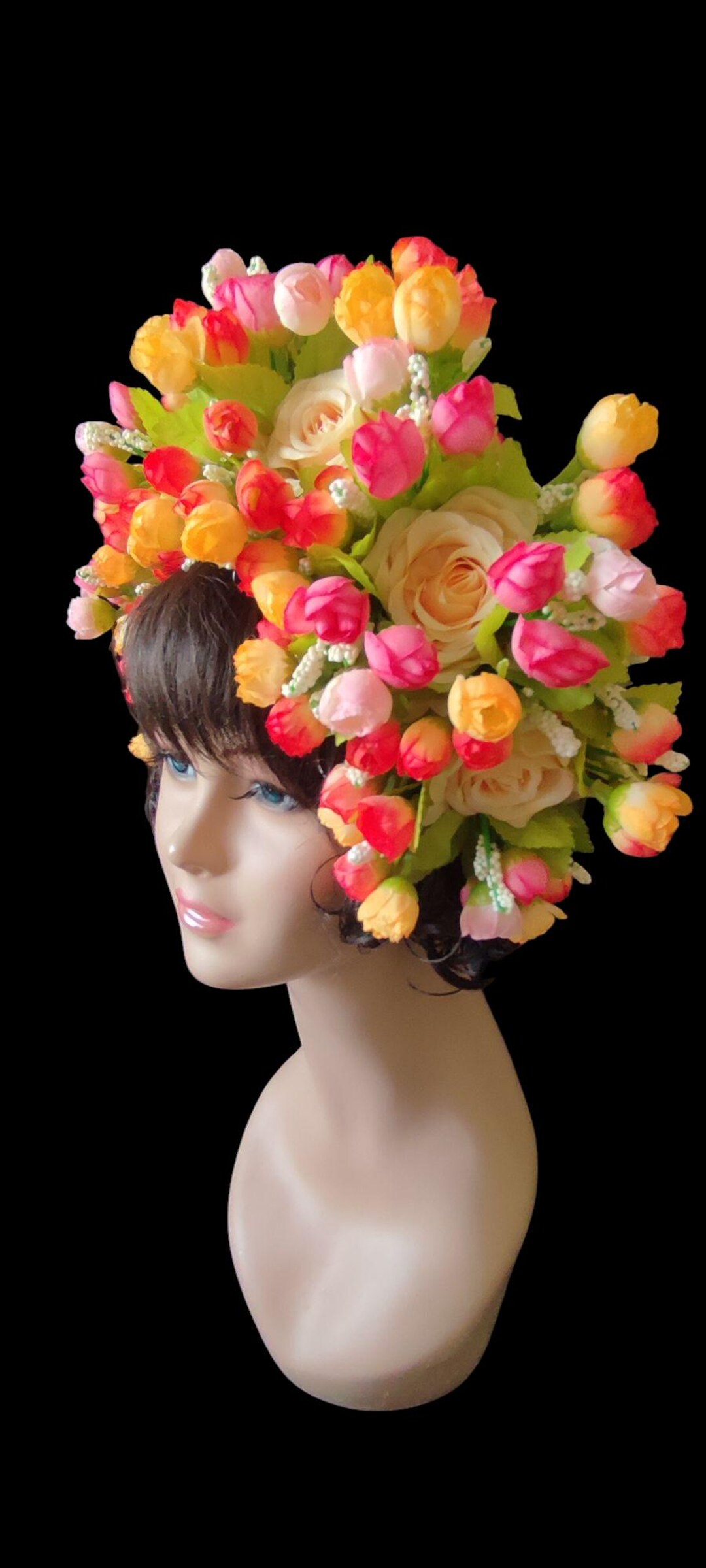 Colorful Spring Flower Crown Orange Maternity Crown Easter Flower ...