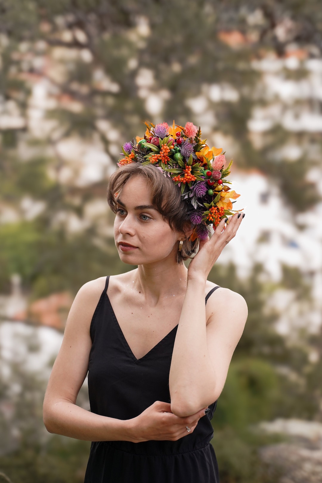 Autumn Flower Crown Fruit Headpiece Fruit Tiara Fruit Crown Festival ...