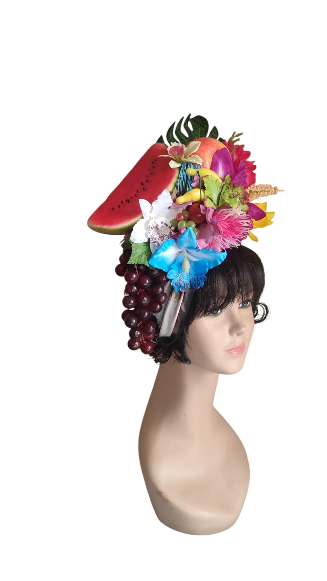 Fruit Turban Carmen Miranda Hat Fruit Headdress Halloween Costume Women ...