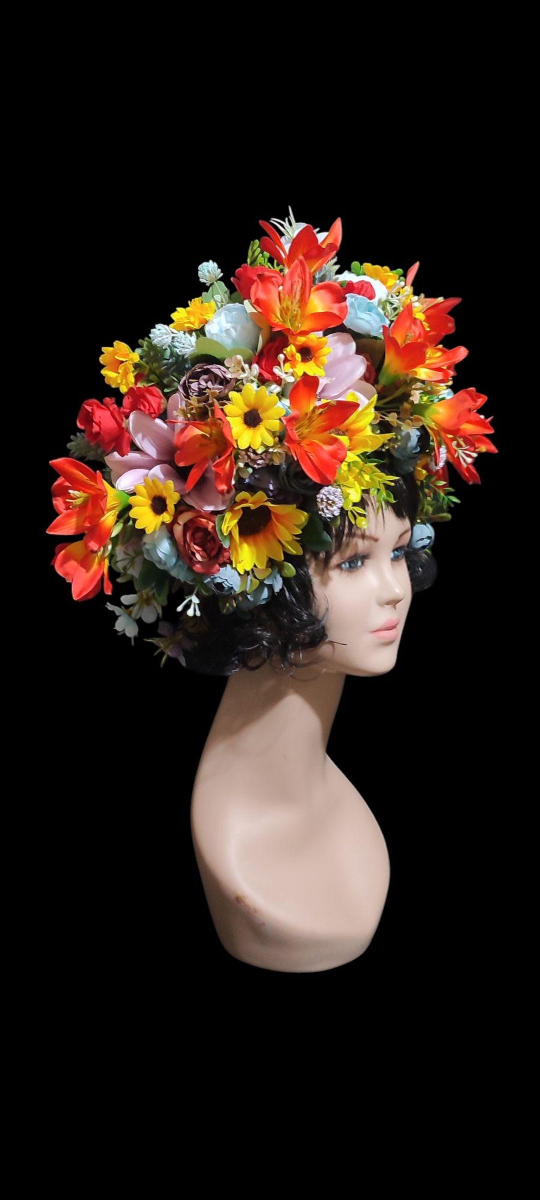 Sunflower Floral Crown Festival Crown Spring Flower Crown Colorful ...