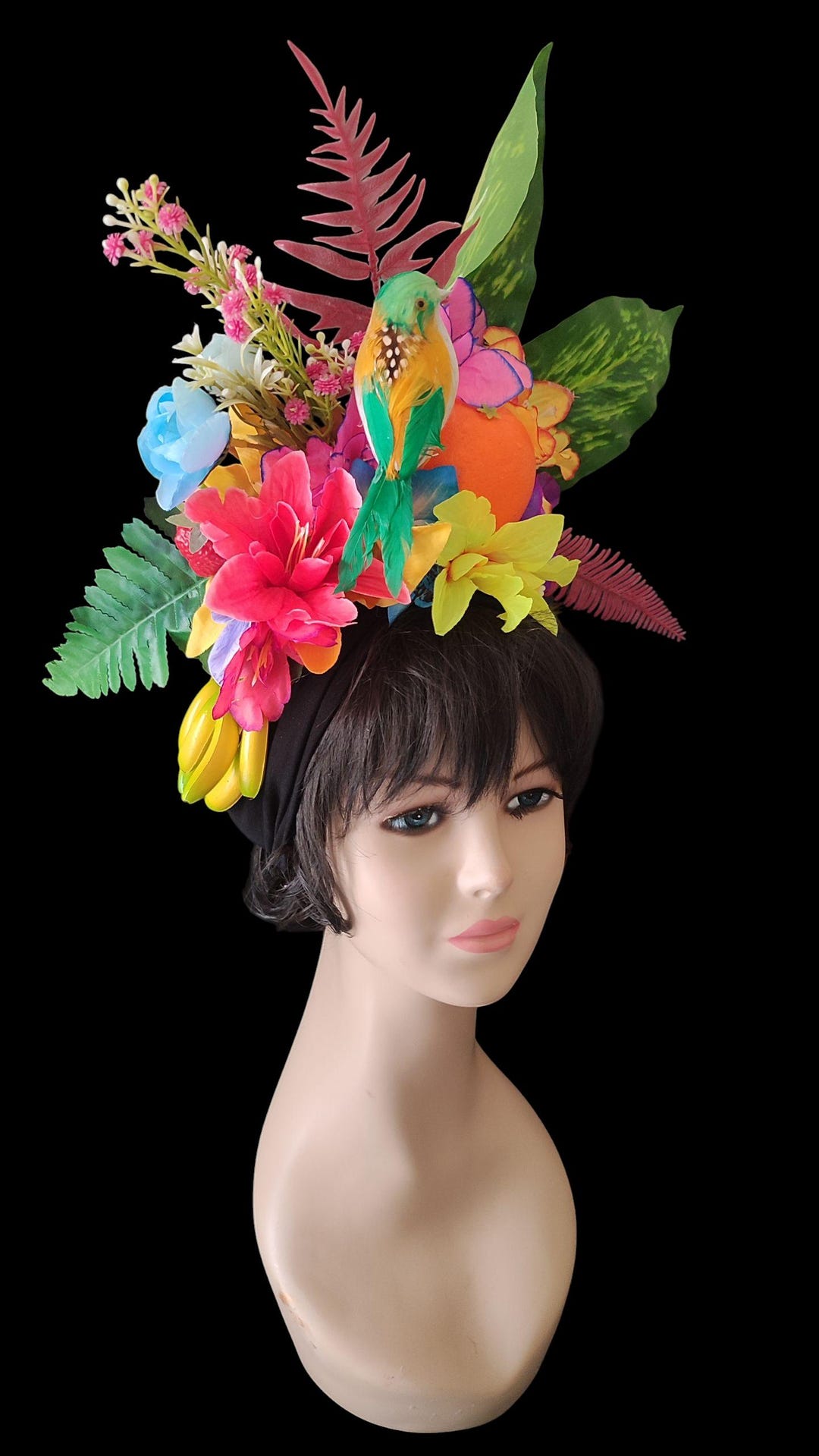 Carmen Miranda Fruit Turban Fruit Salad Hat Tiki Headdress Tropical ...
