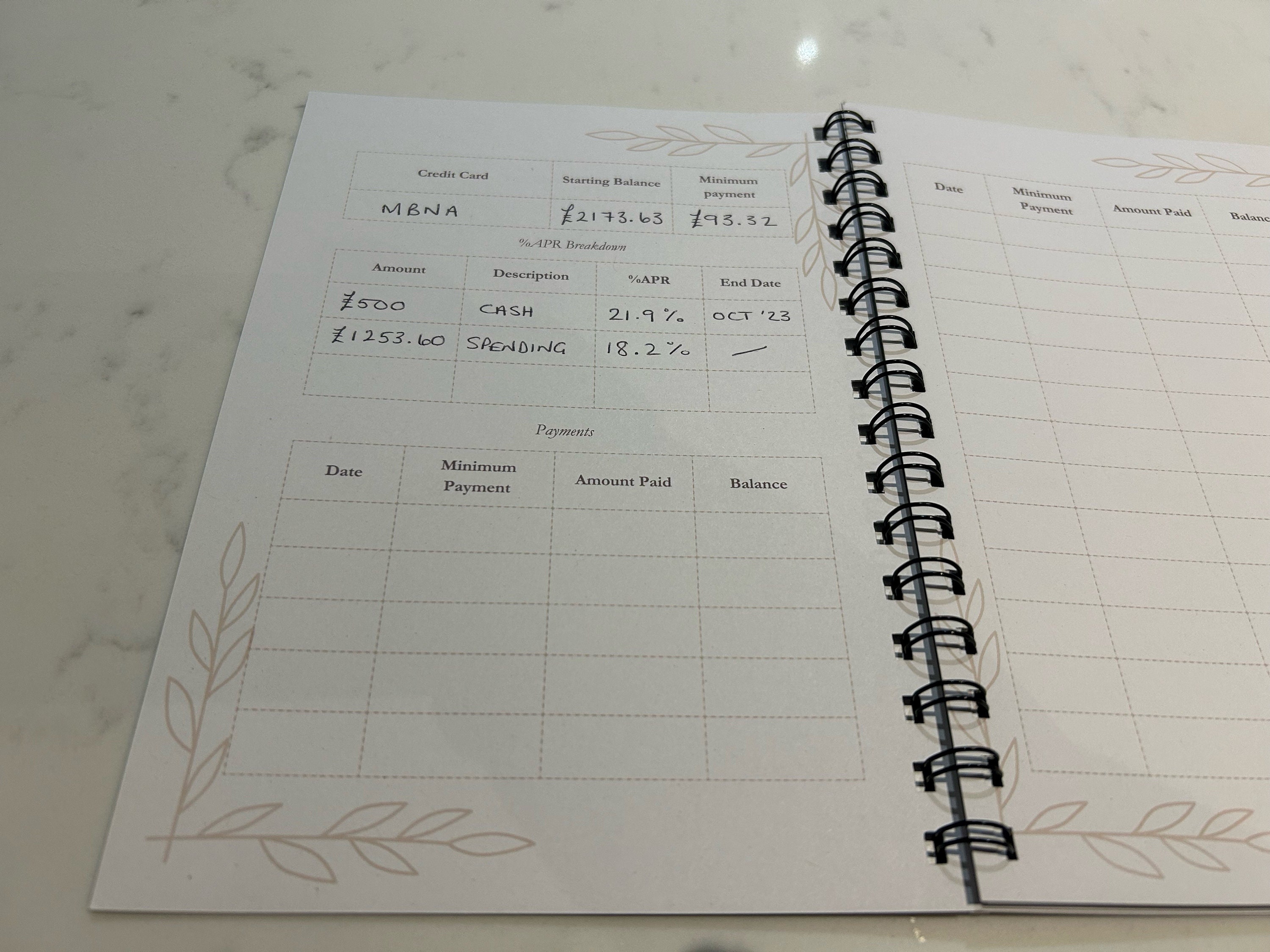 Undated A5 Budget Planner Book - Etsy