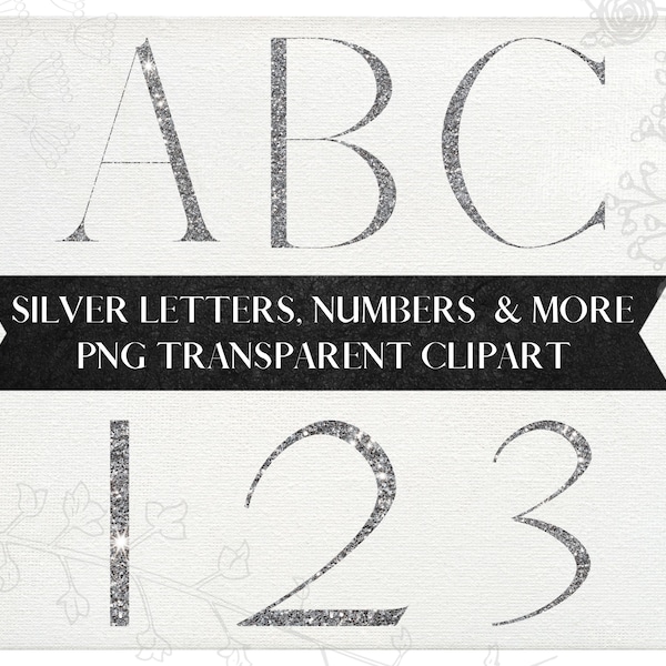 Silver Glitter Alphabet Stickers - Etsy