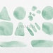 Green Watercolor Brush Stroke Clip Art, PNG Gold Glitter Splatter ...