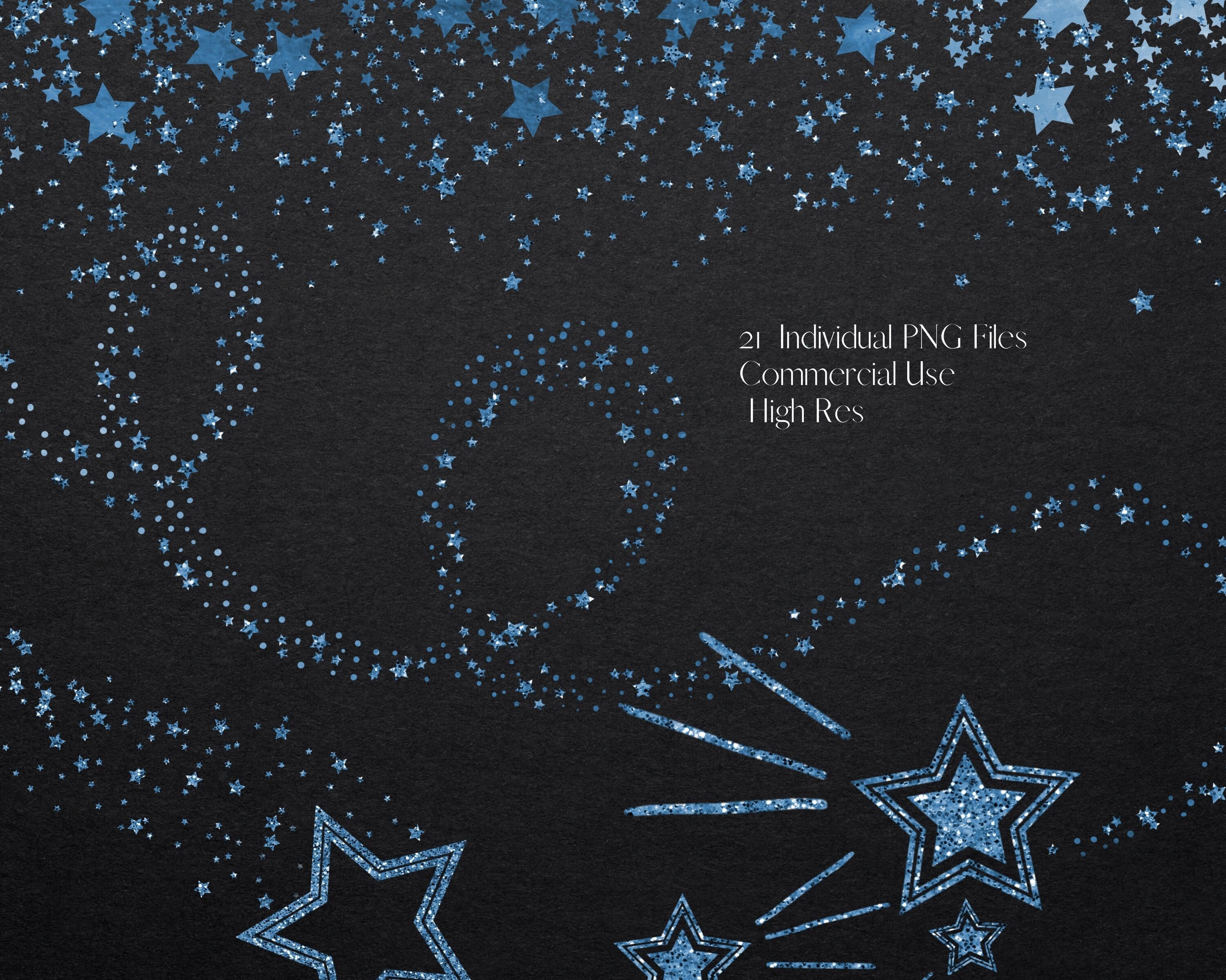 21 Blue Glitter Stars Clipart Set Blue Glitter Star Frames - Etsy