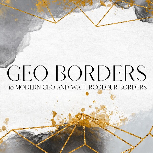 Transparent Black and Gold Borders Png - Etsy