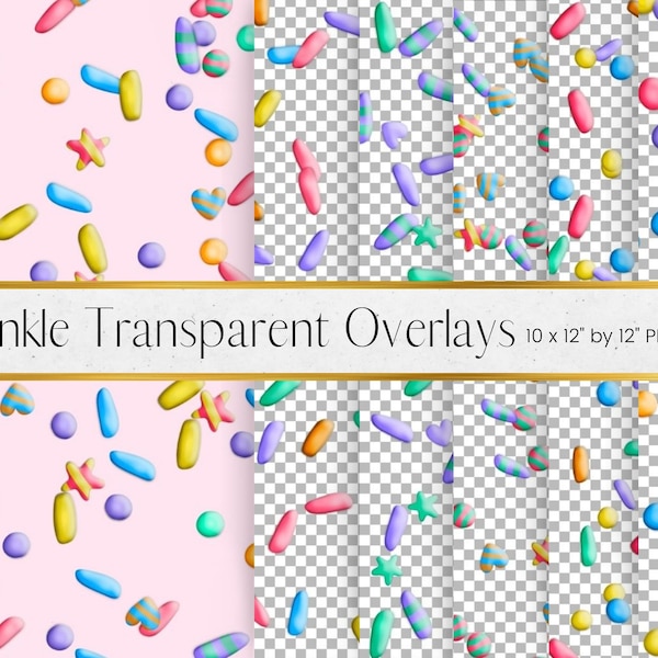 Rainbow Sprinkles Overlay - Etsy