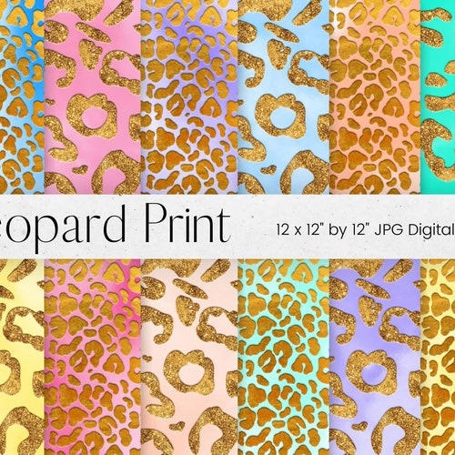 100 Leopard Print Pattern Digital Papers Commercial Use - Etsy