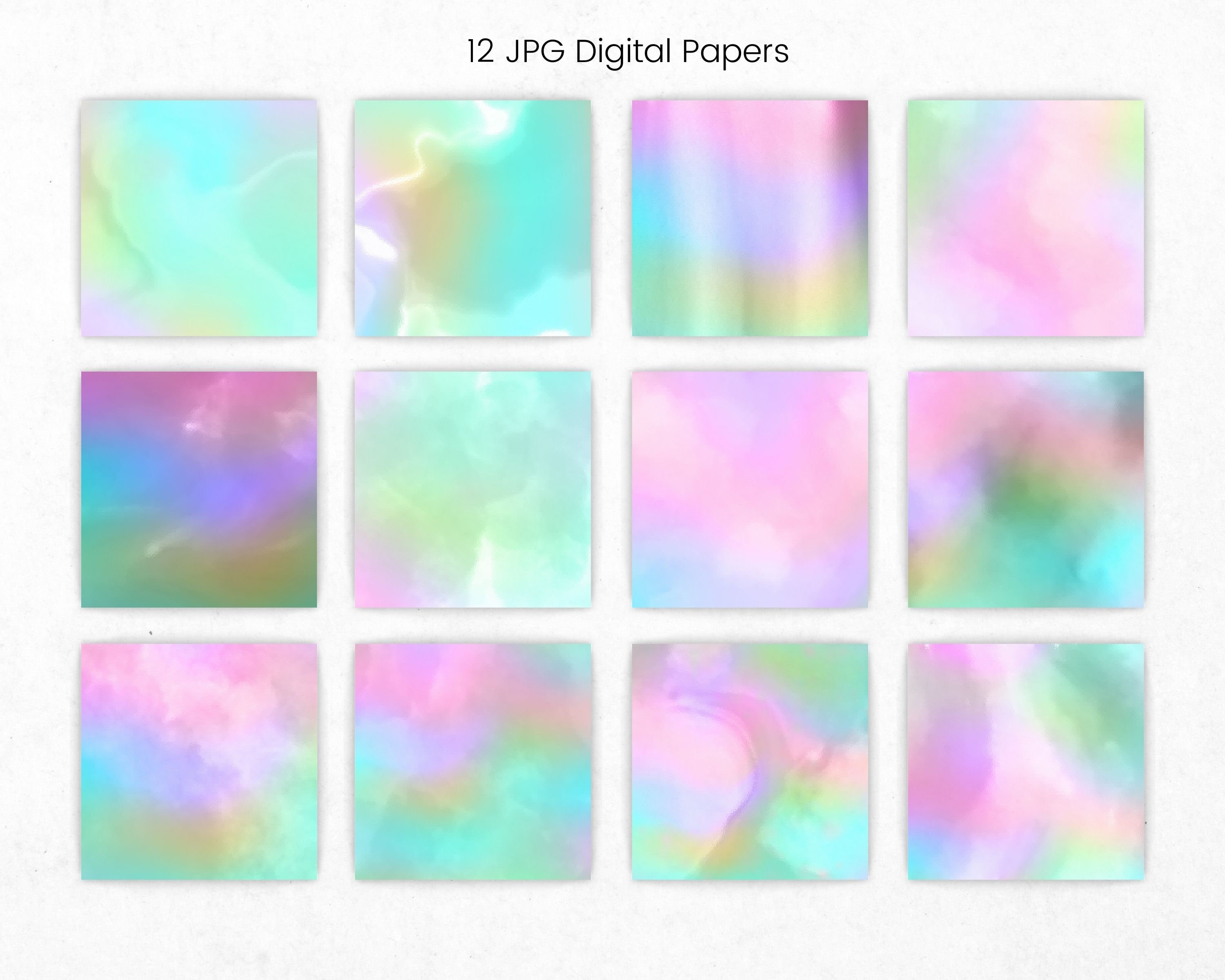 Rainbow Foil Digital Paper Mermaid Rainbow Paper Pattern - Etsy Australia