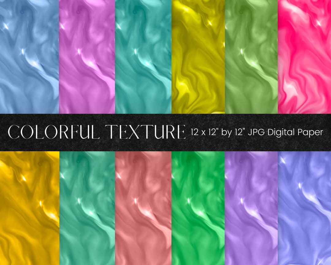 Colourful Flowing Texture Digital Paper, Pink Blue Green Digital ...