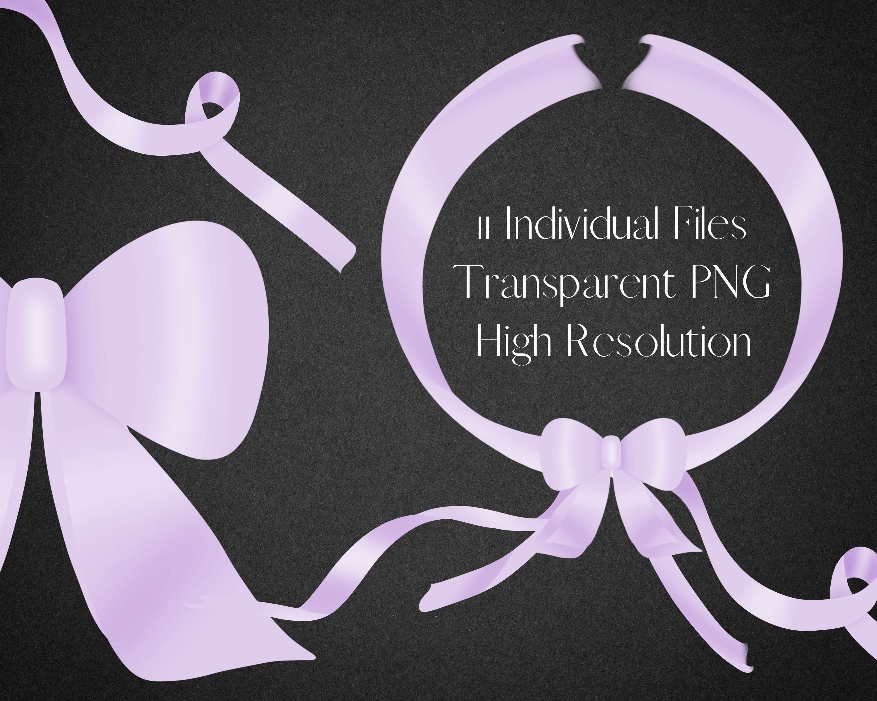 Purple Ribbon Frame Clipart Ribbon Clipart Purple Bow | Etsy