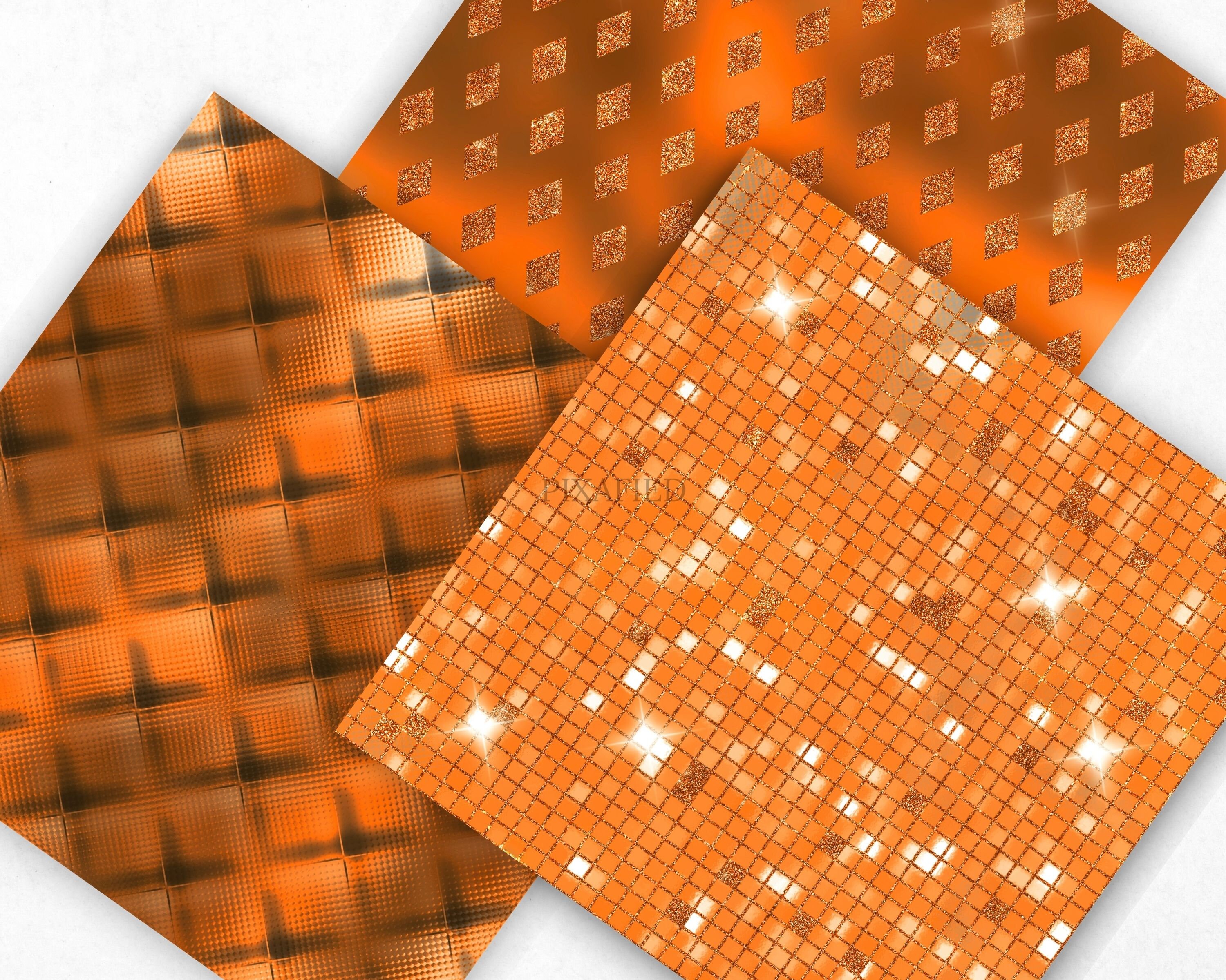 Burnt Orange Glam Digital Paper, Foil Luxury Textures, Glitter ...
